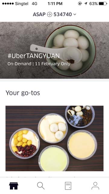 On 11 Feb, UberEATS Will Be Delivering Free Tang Yuan On Demand - Weekender.Com.Sg