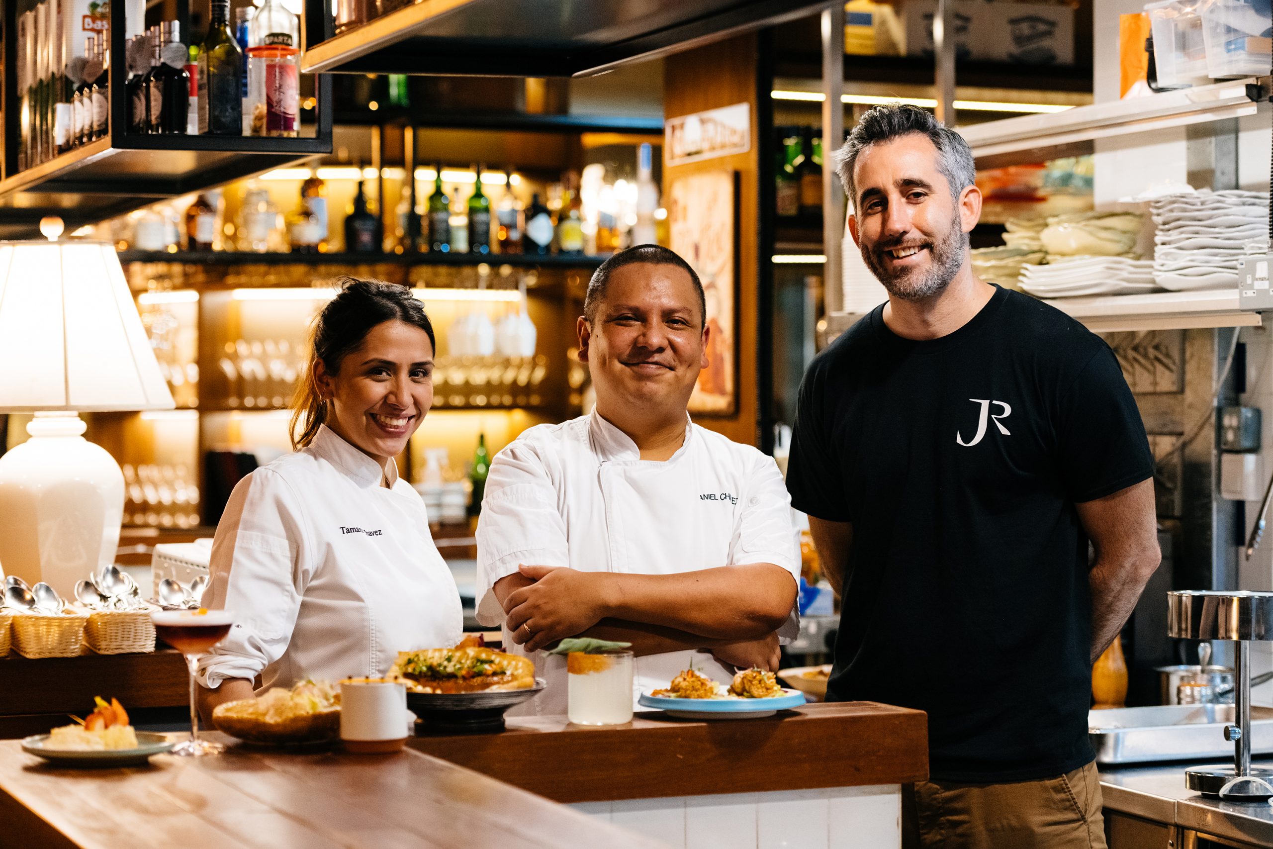 Chef Tamara & Daniel Chavez of OLA with Joe Alessandroni of Junior the ...